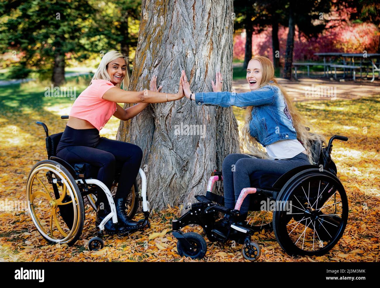 Two young paraplegic women hi-res stock photography and images - Alamy