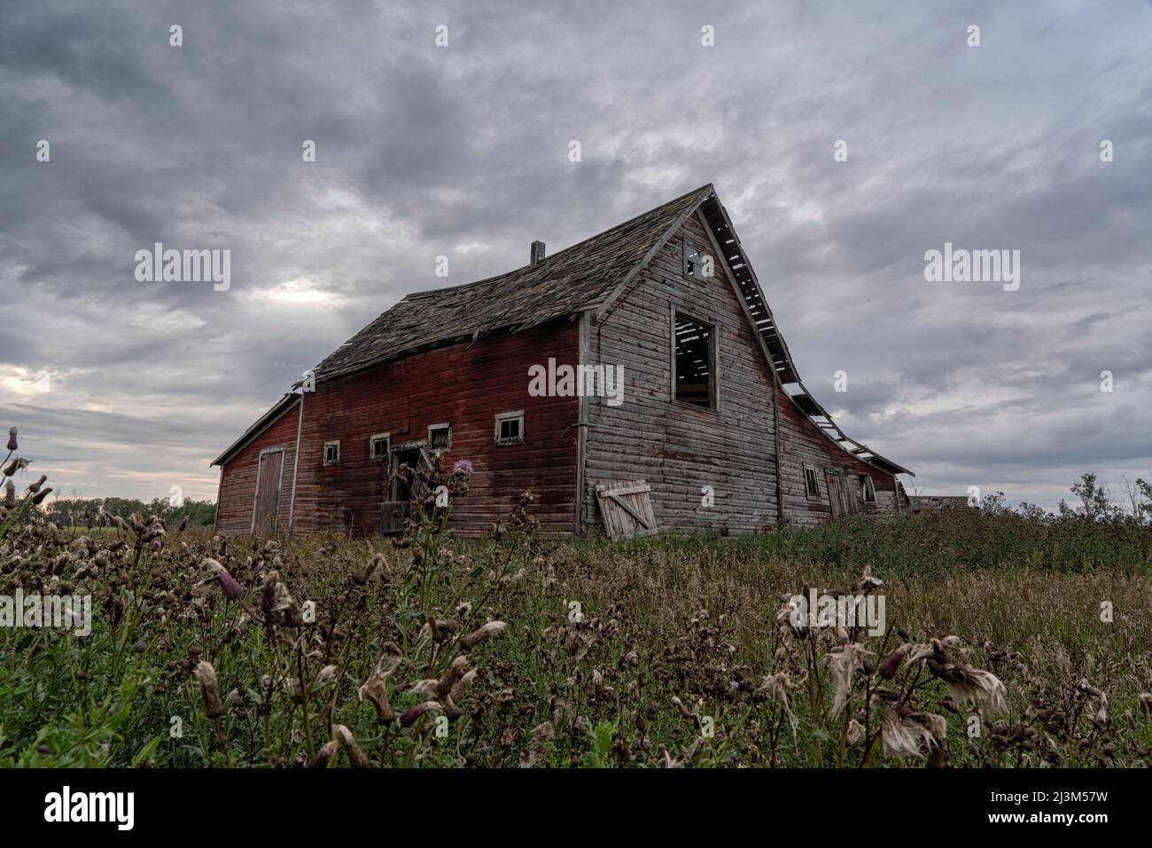 Abandoned barn in rural Saskatchewan; Prince Albert, Saskatchewan ...