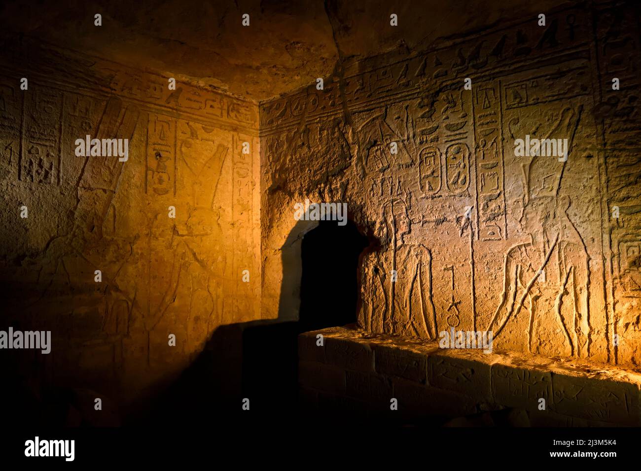 Engravings inside the temple of the goddess Mut, at the foot of Jebel ...