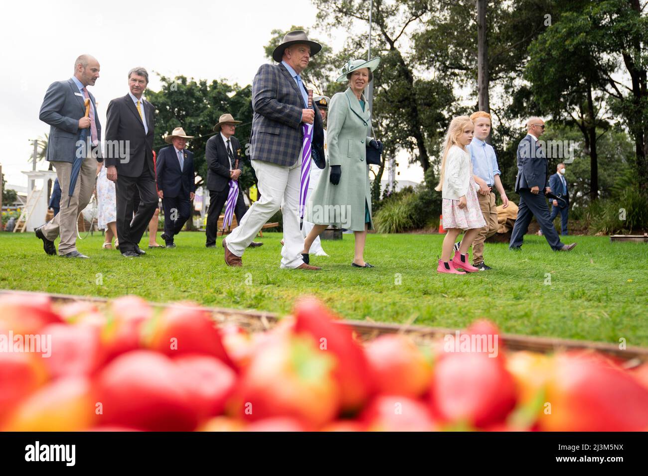 The Princess Royal tours Little Hands on the Land, a working farm that teaches children about ...