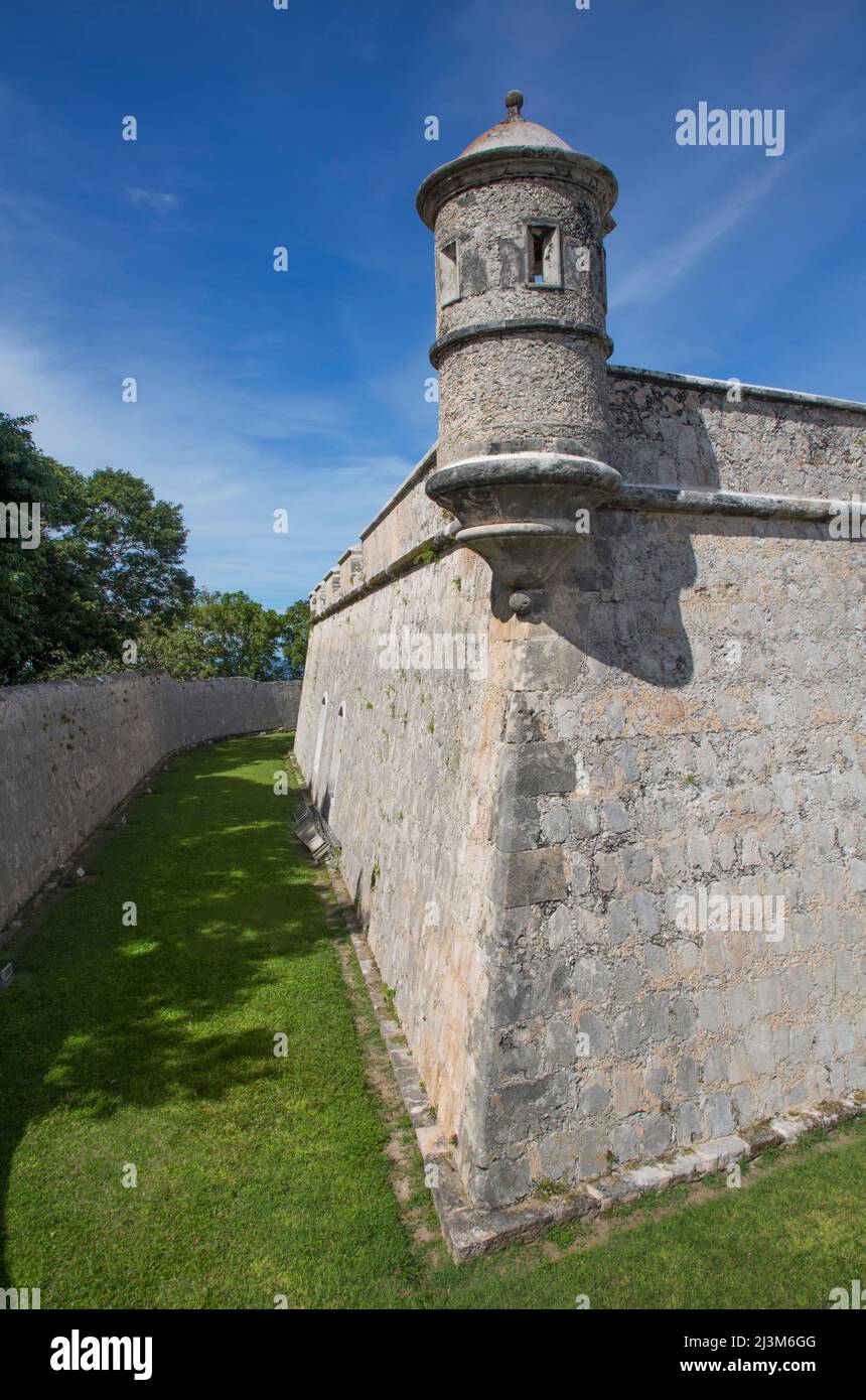 Outer Walls of Fort of San Jose el Alto, Campeche, Mexico; Campeche ...
