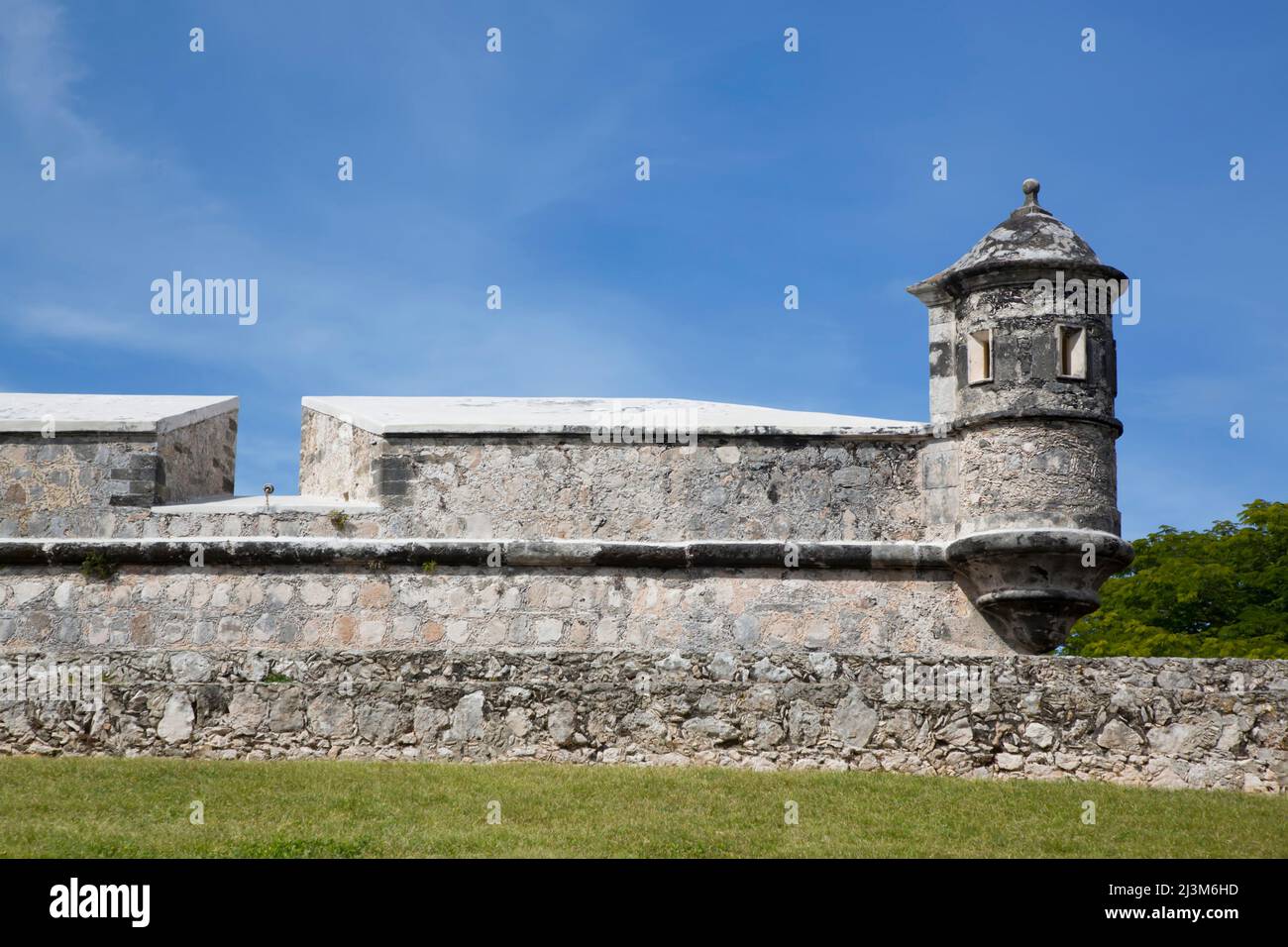Outer Walls of Fort of San Jose el Alto, Campeche, Mexico; Campeche ...