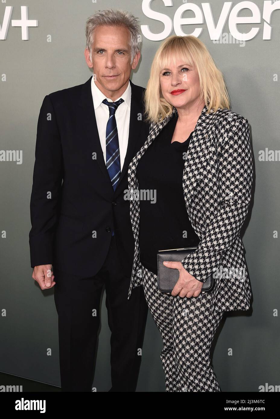 Ben Stiller and Patricia Arquette walking on the red carpet at Apple ...