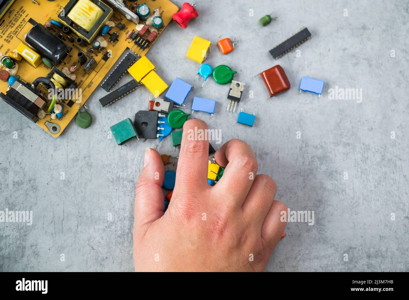 Electronic motherboard and isometric processor, microchip parts, high ...