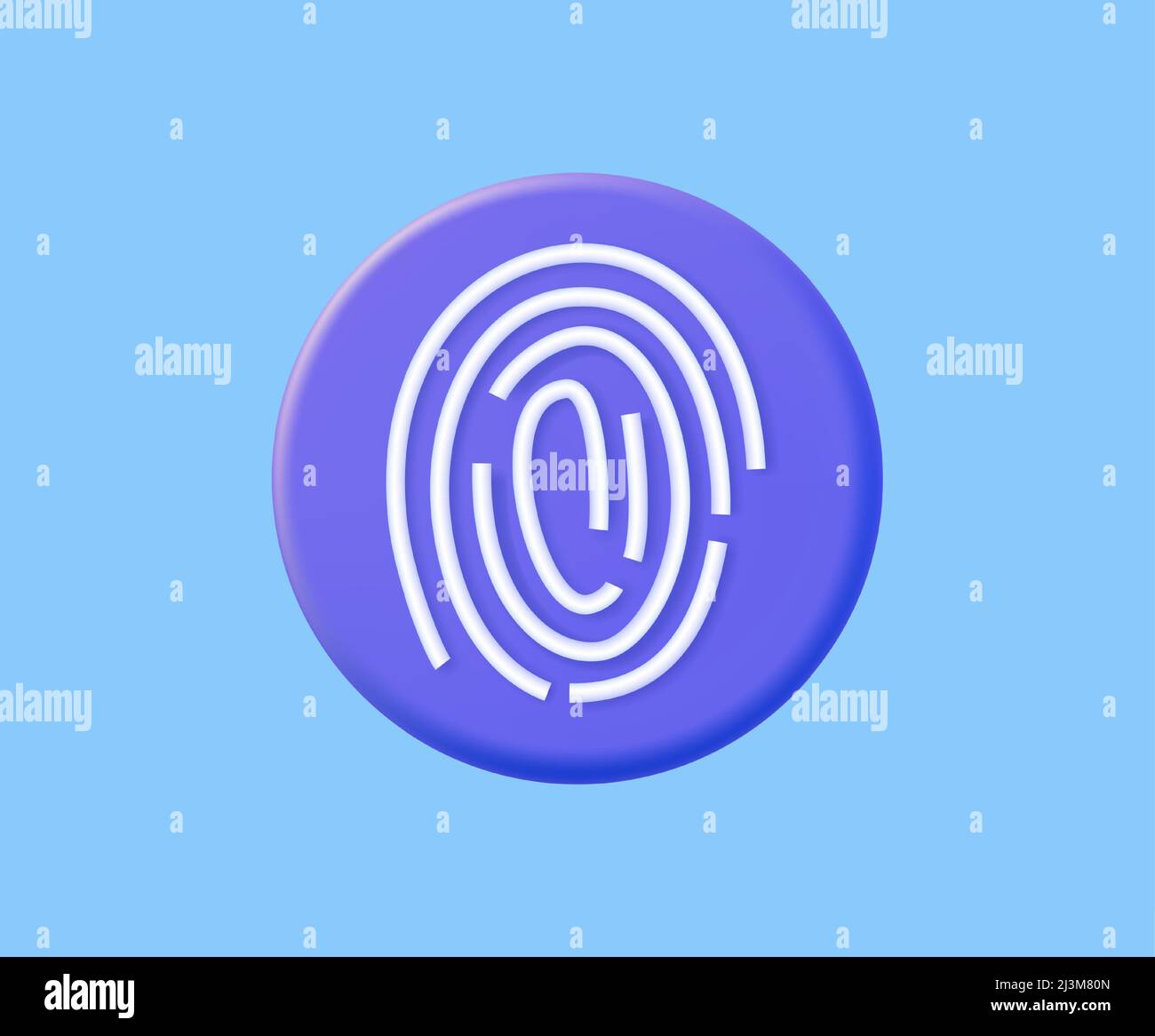 3d render fingerprint icon Stock Vector Image & Art - Alamy