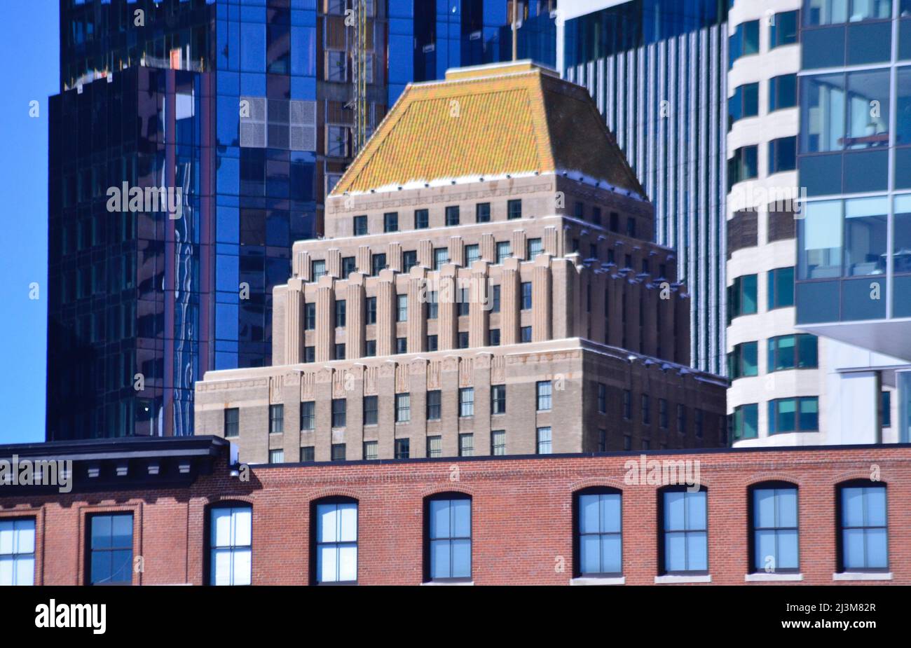 A city scene from current day Boston, with modern and historic ...