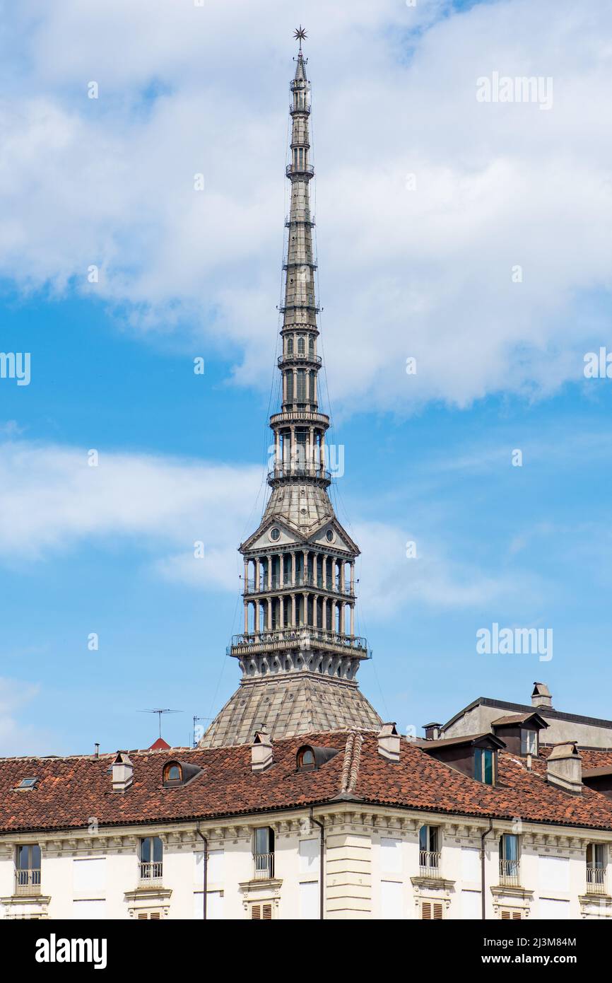 Mole Antonelliana tower, major landmark building in Turin, Italy, named ...