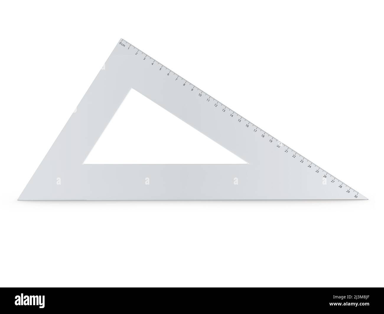 Triangle ruler on a white background. 3d illustration Stock Photo - Alamy