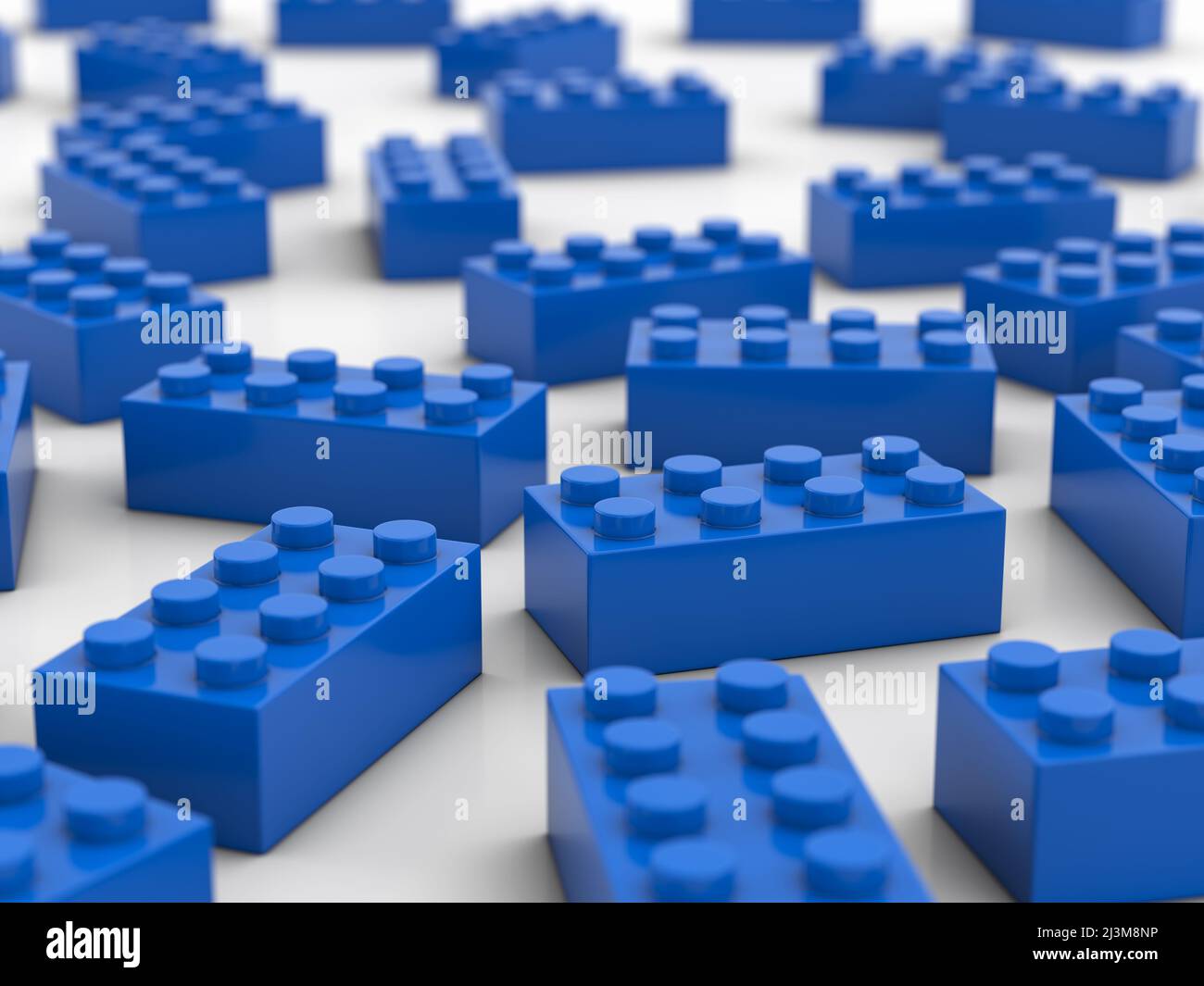 Toy blocks on a white background. 3d illustration Stock Photo - Alamy