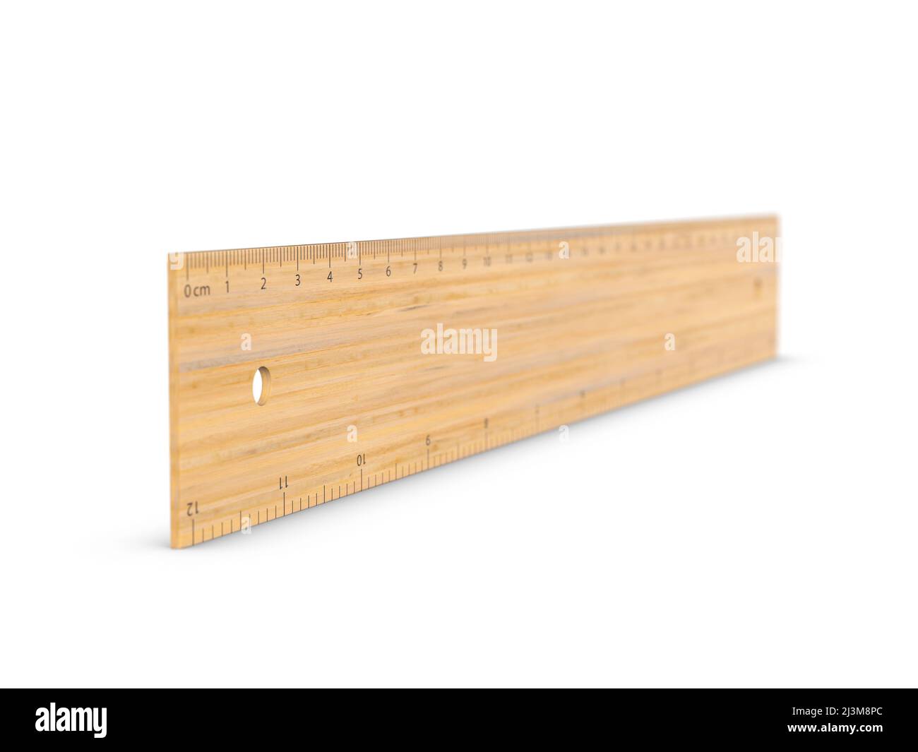 Ruler on a white background. 3d illustration Stock Photo - Alamy