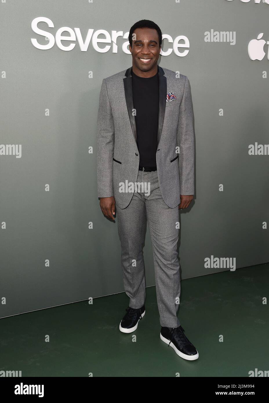 Los Angeles, USA. 08th Apr, 2022. Tramell Tillman walking on the red ...