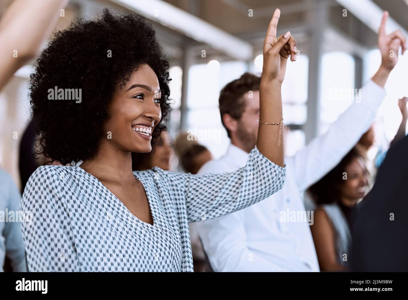 Everybody gets a chance to voice their opinions. Shot of a group of ...