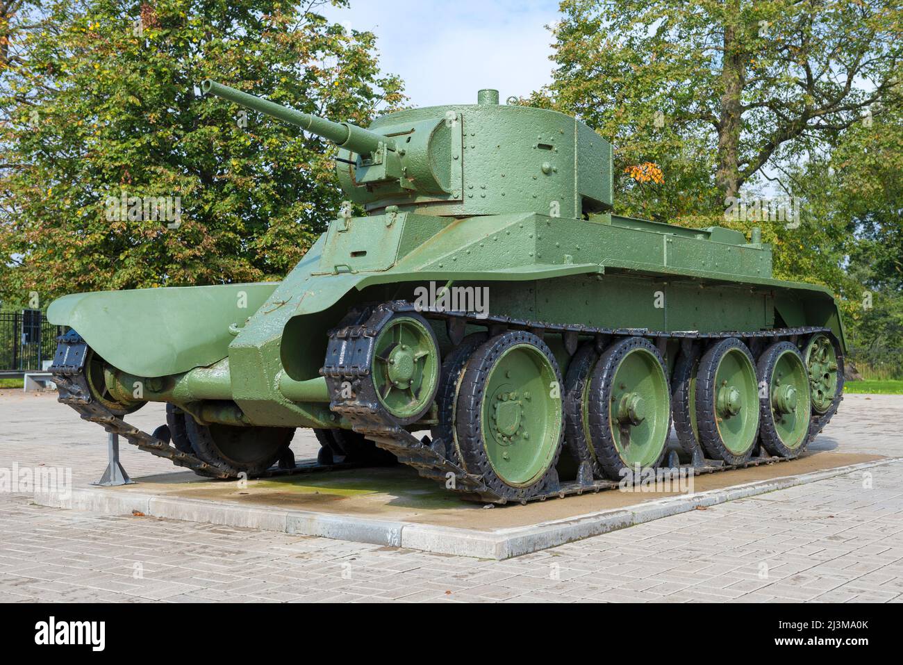 KIROVSK, RUSSIA - SEPTEMBER 07, 2018: BT-5 is a Soviet light wheeled ...