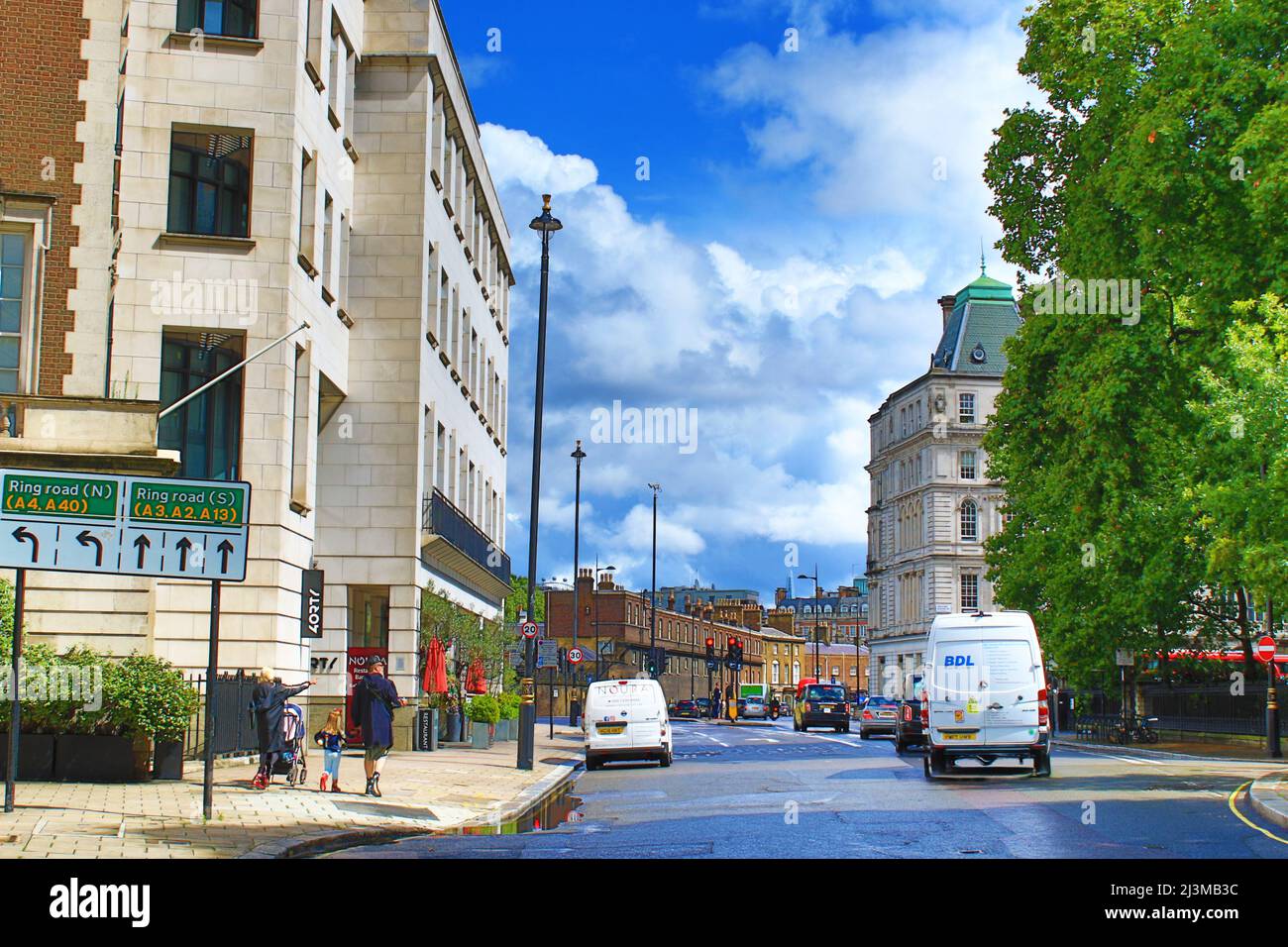 View of Eaton Square in Belgravia.Belgravia is an affluent district in ...
