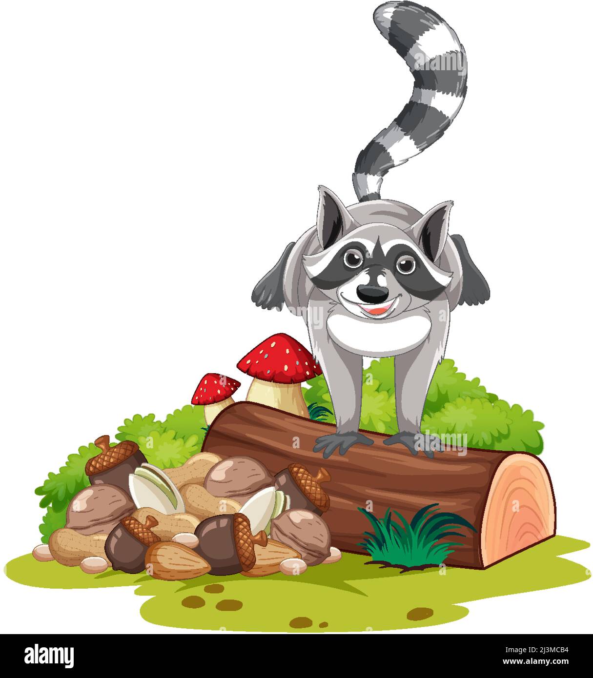 Wood log standing cartoon hi-res stock photography and images - Alamy