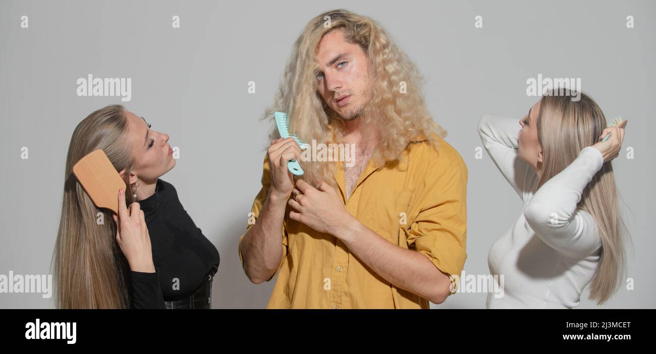 People Brushing Hair