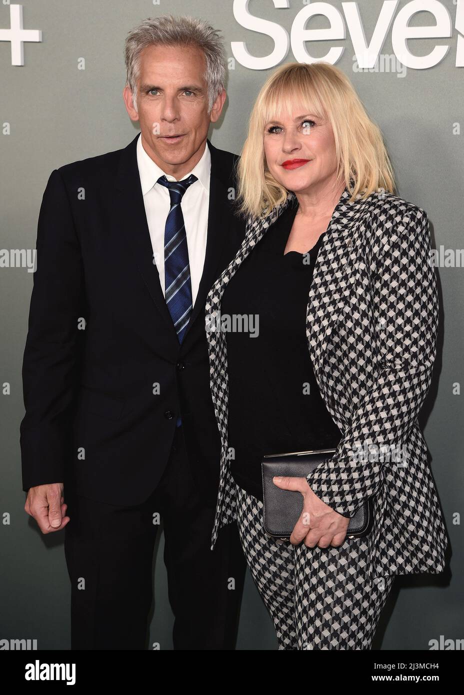 Ben Stiller and Patricia Arquette walking on the red carpet at Apple ...