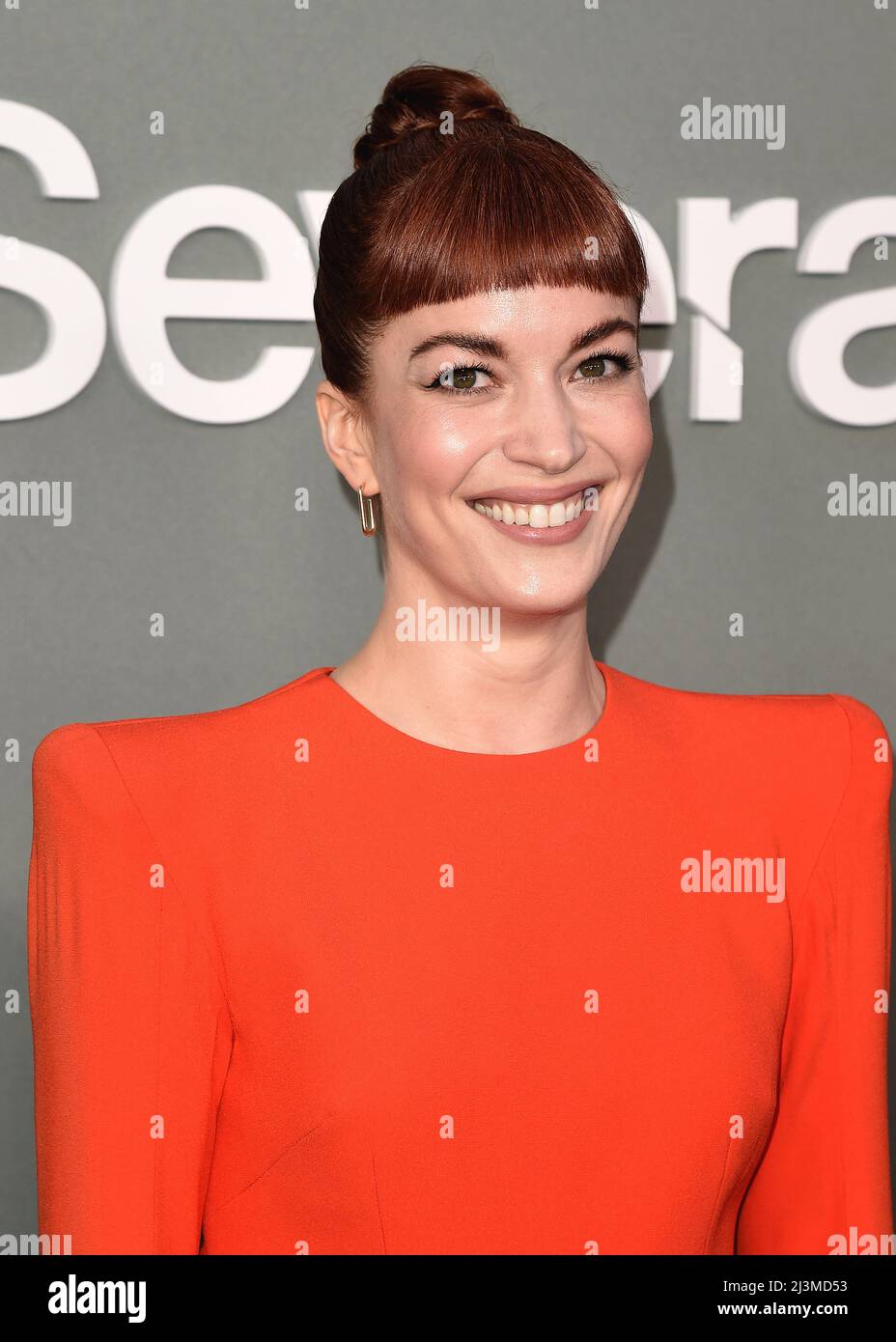 Los Angeles, USA. 08th Apr, 2022. Britt Lower walking on the red carpet ...