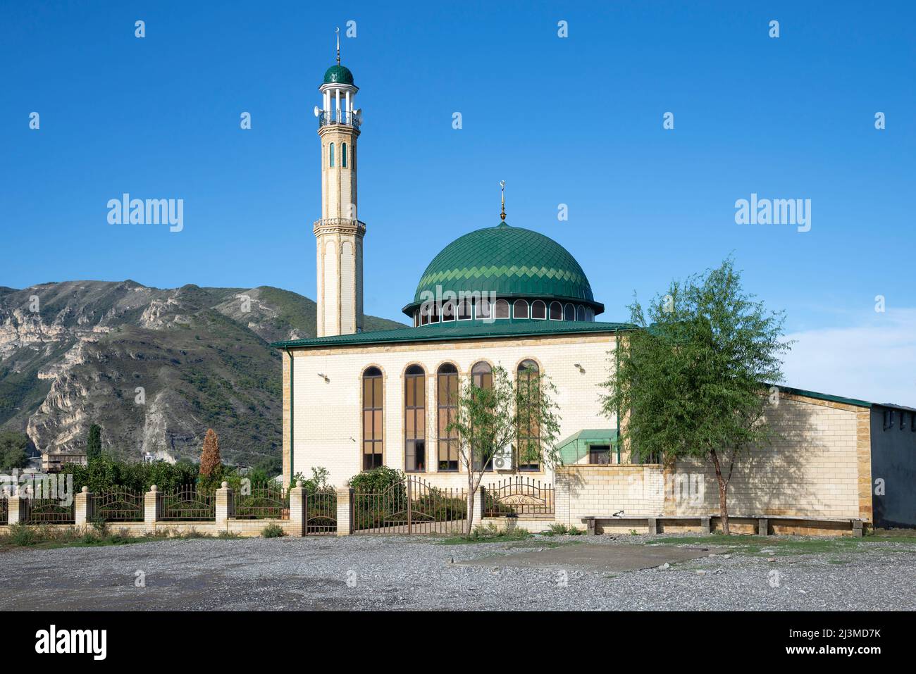 Mosque in the mountain village of Metali, Republic of Dagestan, Russia ...