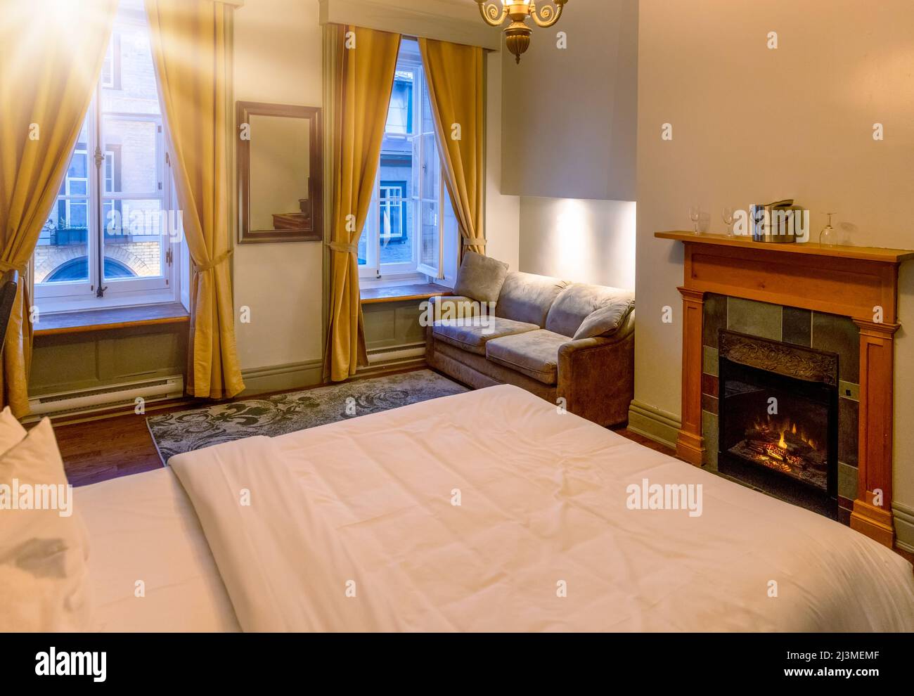 Canada, Old-style hotels in old Quebec City with authentic French look ...