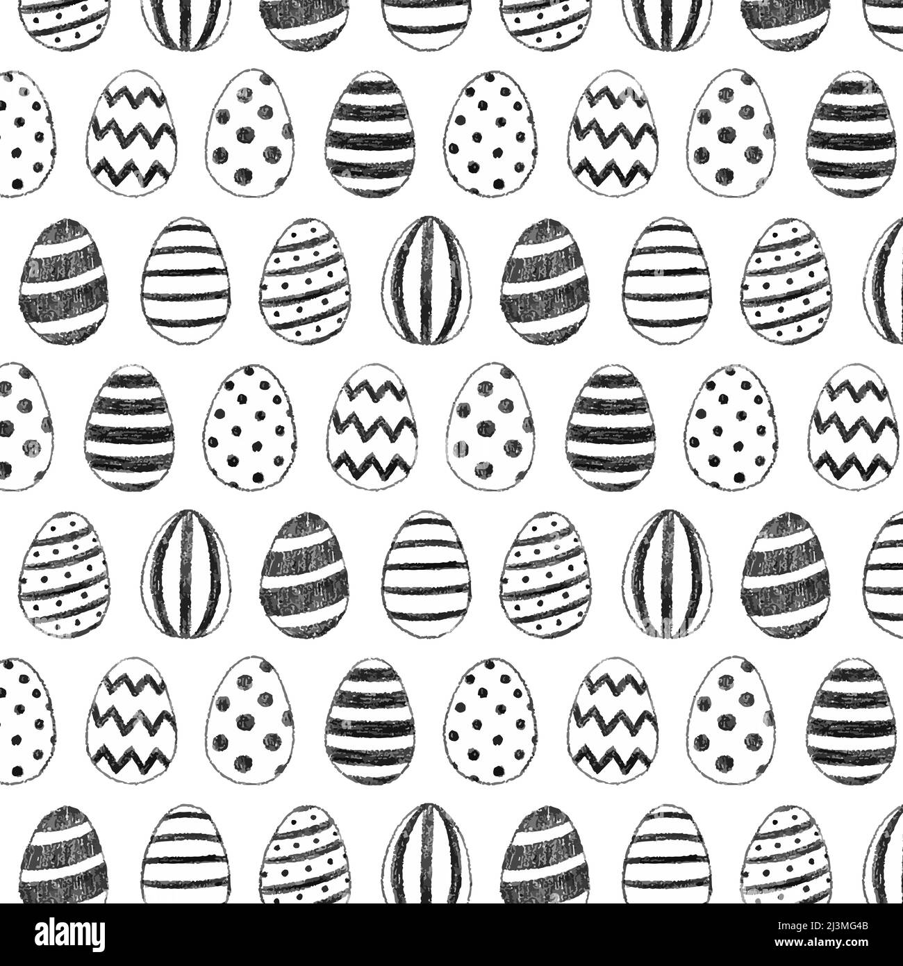 Hand drawn vector illustration of drawing sketch Easter egg pattern ...