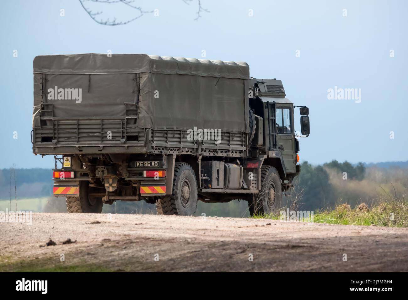 British army MAN SV 4x4 logistics lorry in action on a military ...