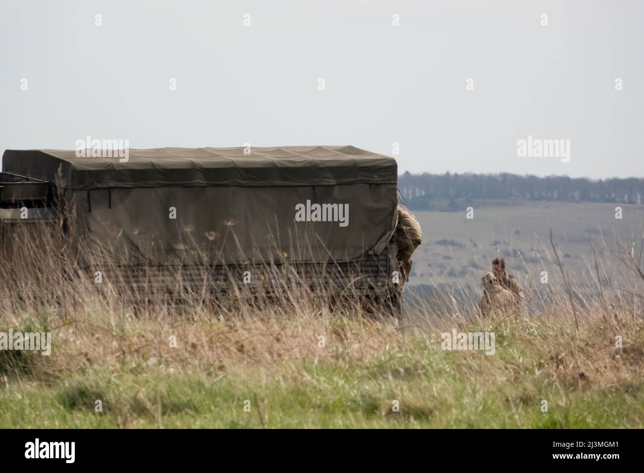 British army MAN SV 4x4 logistics lorry in action on a military ...