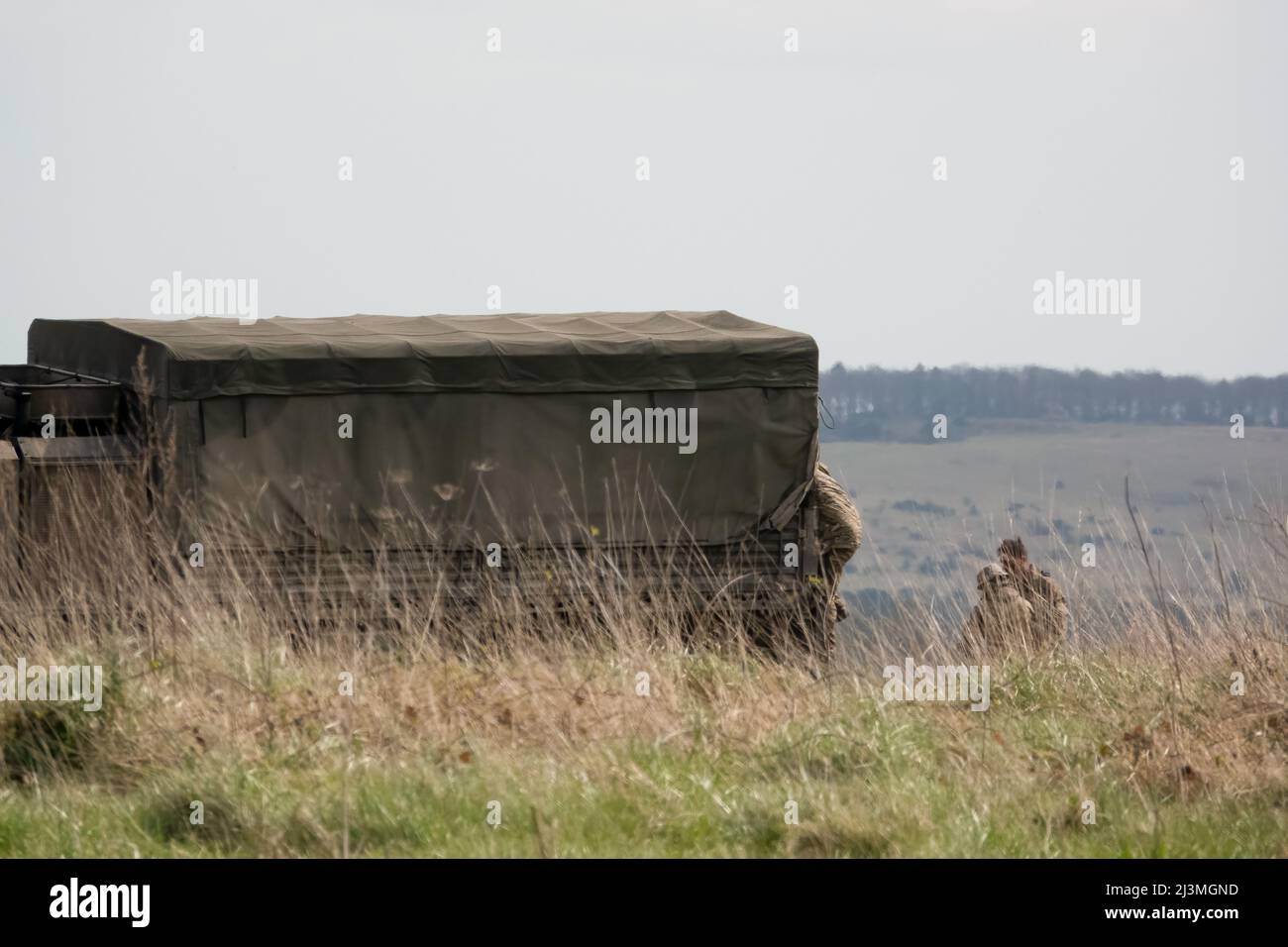 British army MAN SV 4x4 logistics lorry in action on a military ...