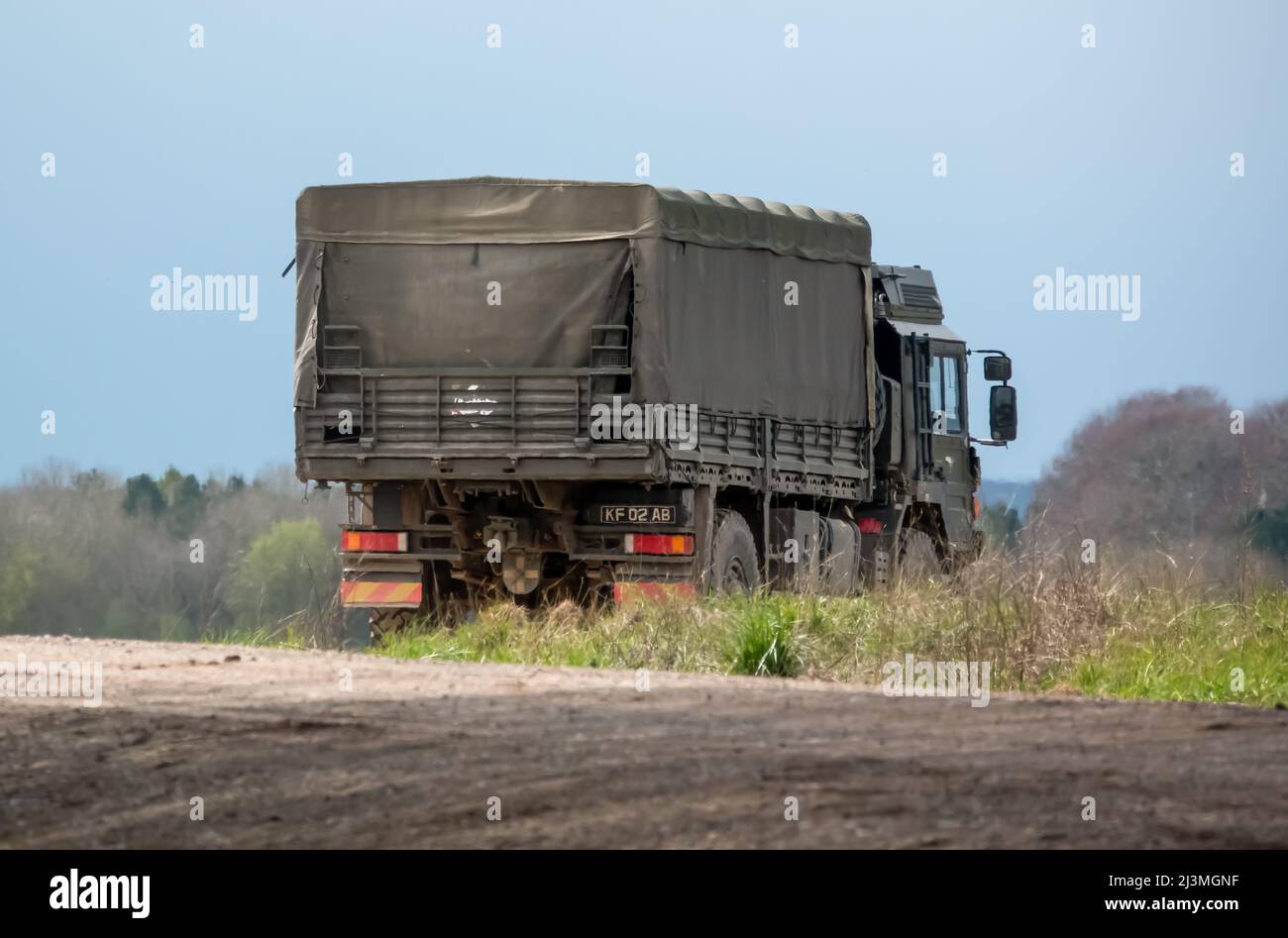 British army MAN SV 4x4 logistics lorry in action on a military ...