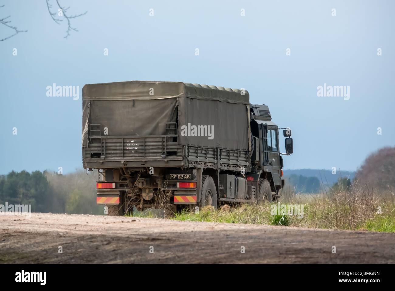 British army MAN SV 4x4 logistics lorry in action on a military ...