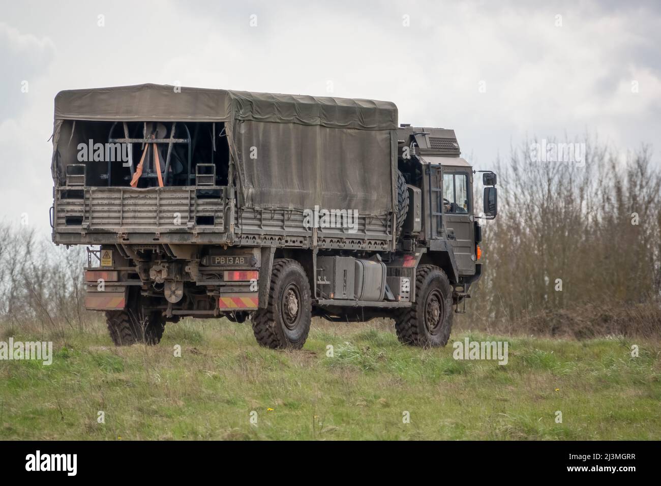 British army MAN SV 4x4 logistics lorry in action on a military ...