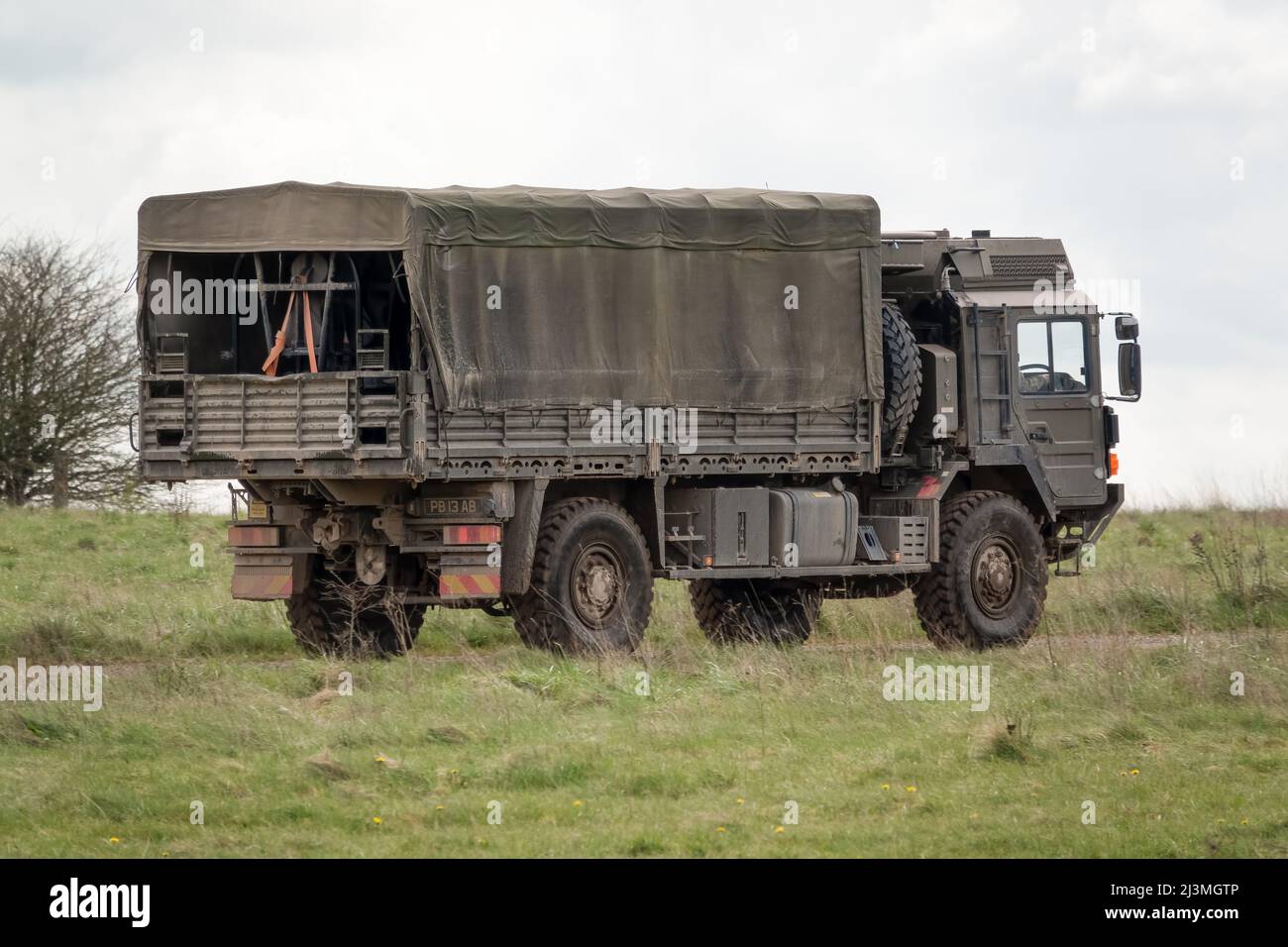 British army MAN SV 4x4 logistics lorry in action on a military ...