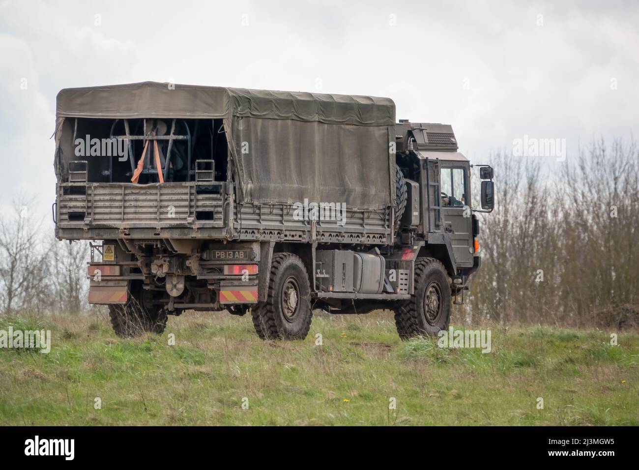British army MAN SV 4x4 logistics lorry in action on a military ...