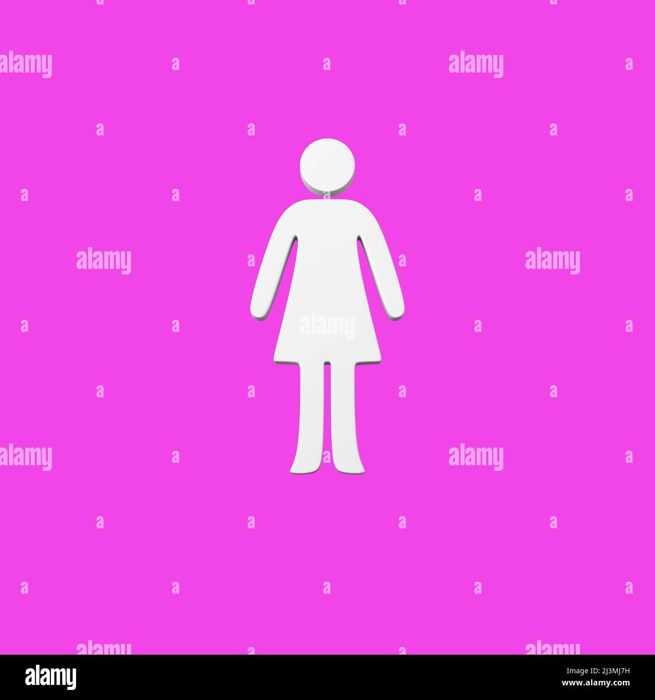 Woman Symbol Shape on Purple Background Stock Photo - Alamy