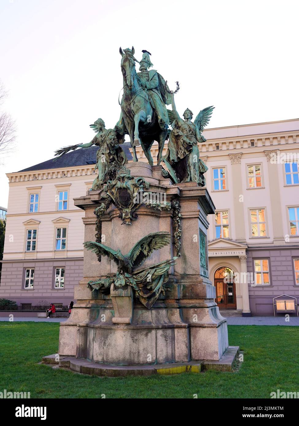 The neo-baroque equestrian statue of Kaiser Wilhelm I., unveiled on 18 ...