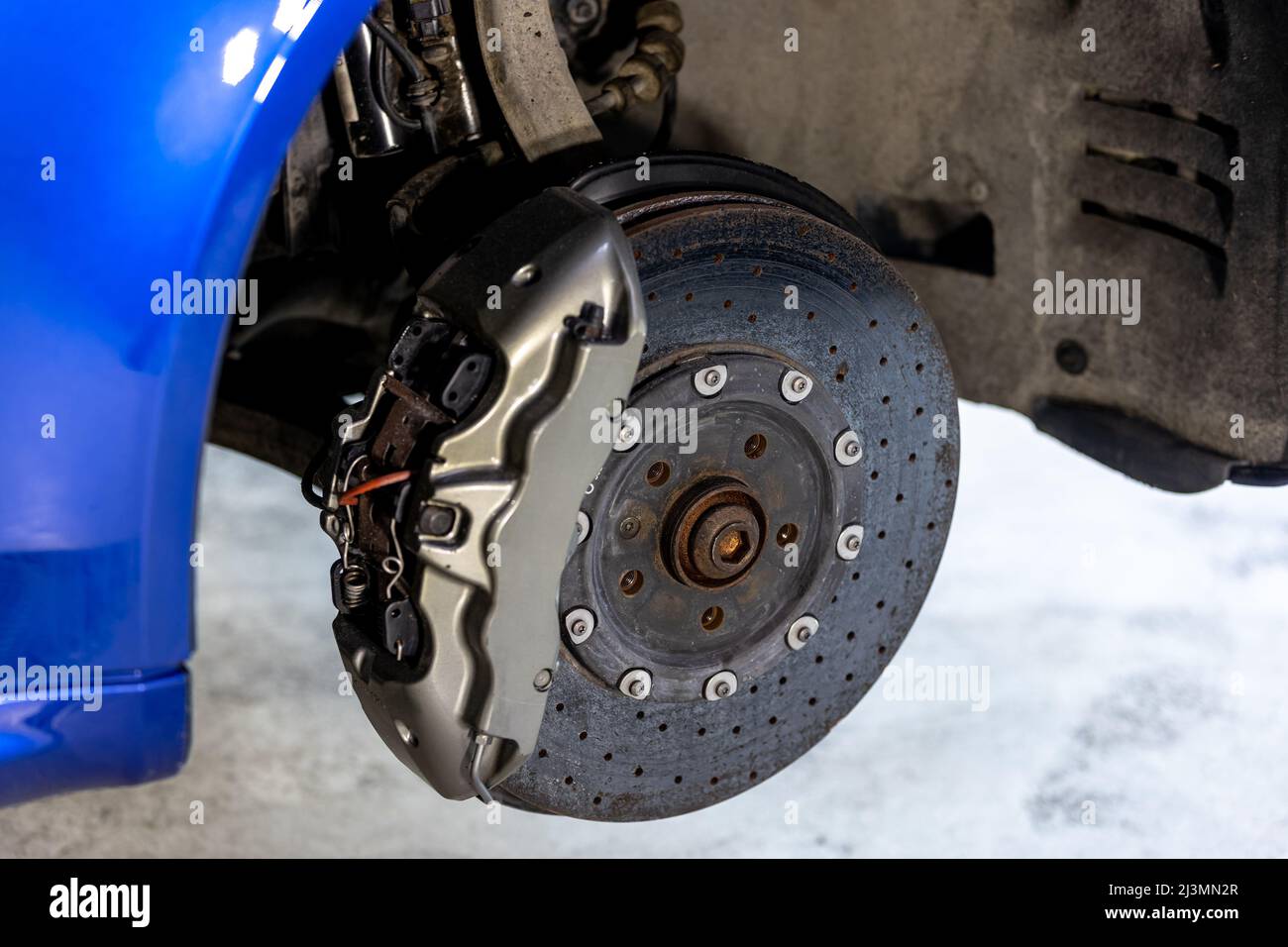 Automobile brake disc without wheels, car service concept Stock Photo ...