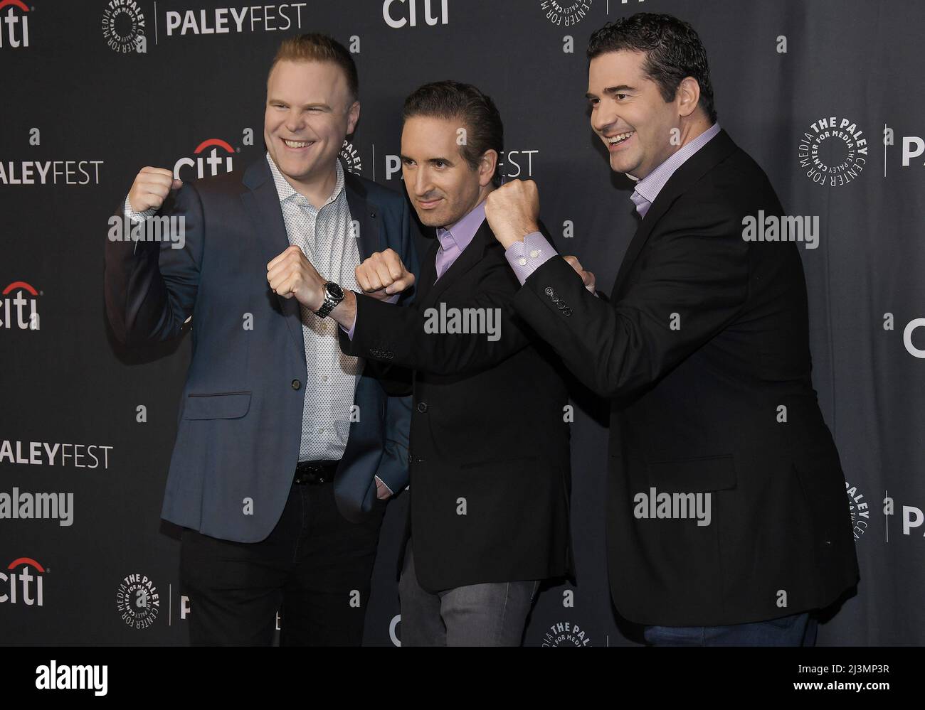 (L-R) Josh Heald, Hayden Schlossberg, and Jon Hurwitz at PaleyFest LA ...