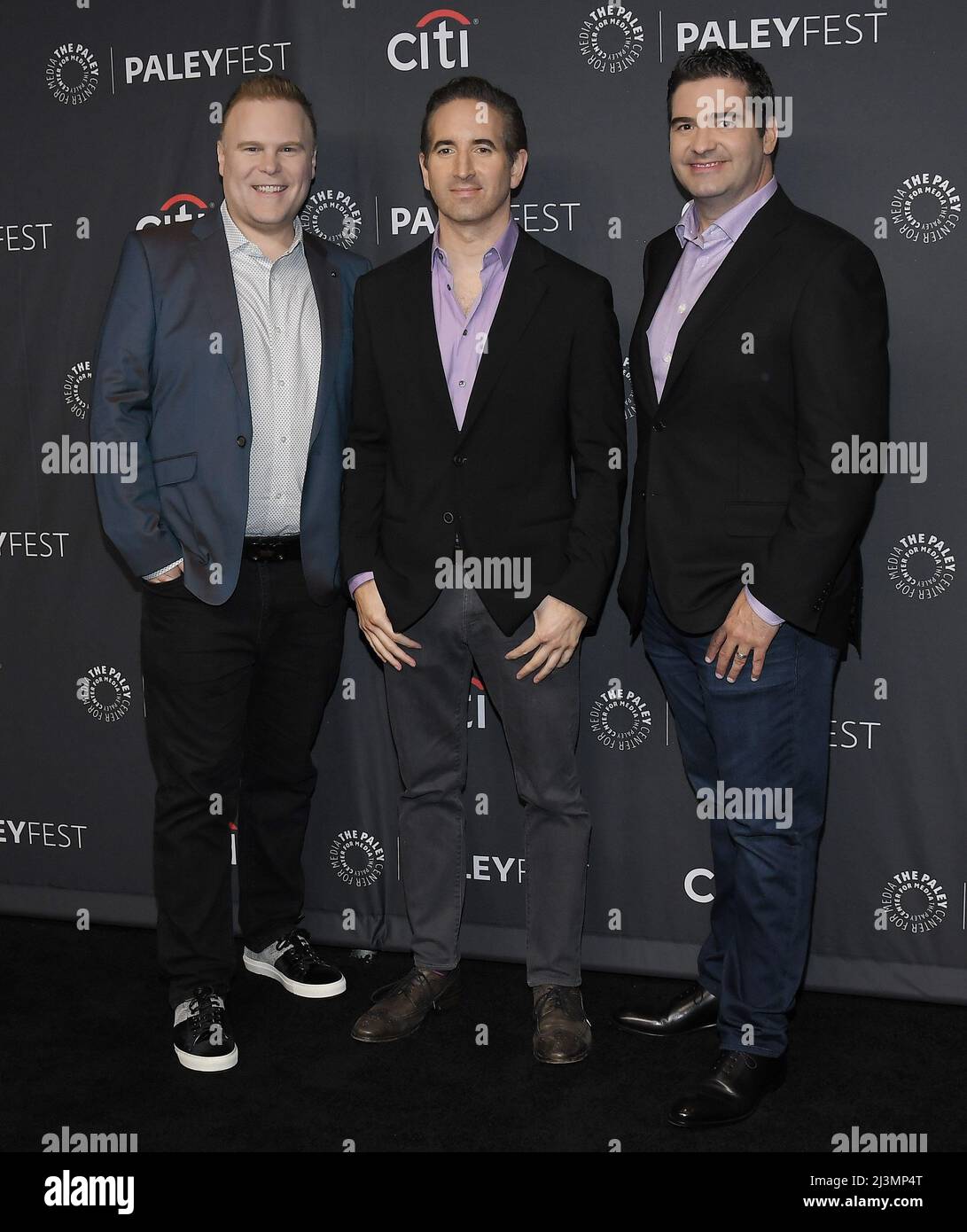 (L-R) Josh Heald, Hayden Schlossberg, and Jon Hurwitz at PaleyFest LA ...