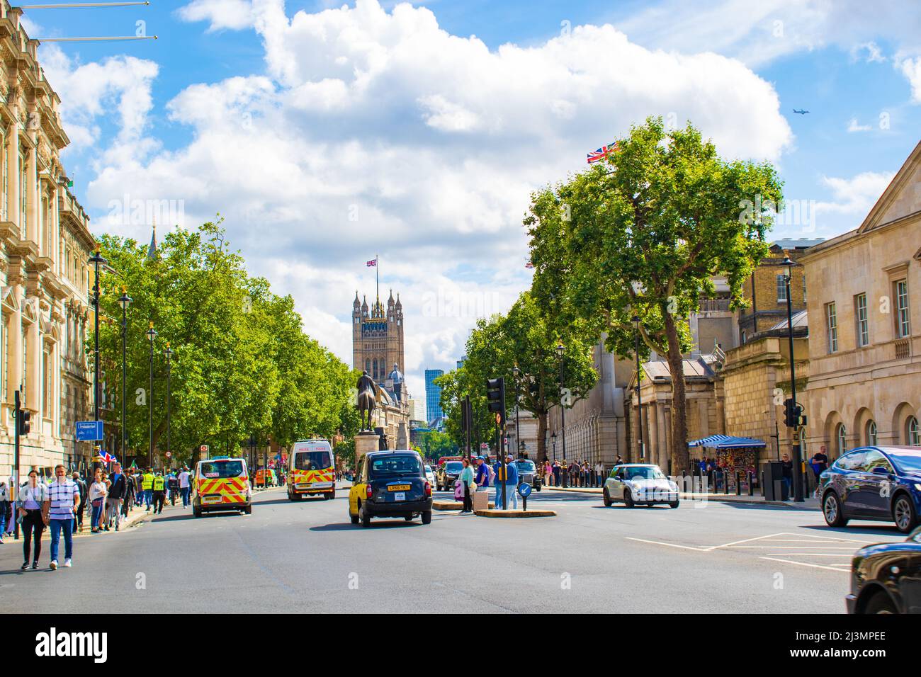 Whitehall is a road in the city of westminster hi-res stock photography ...