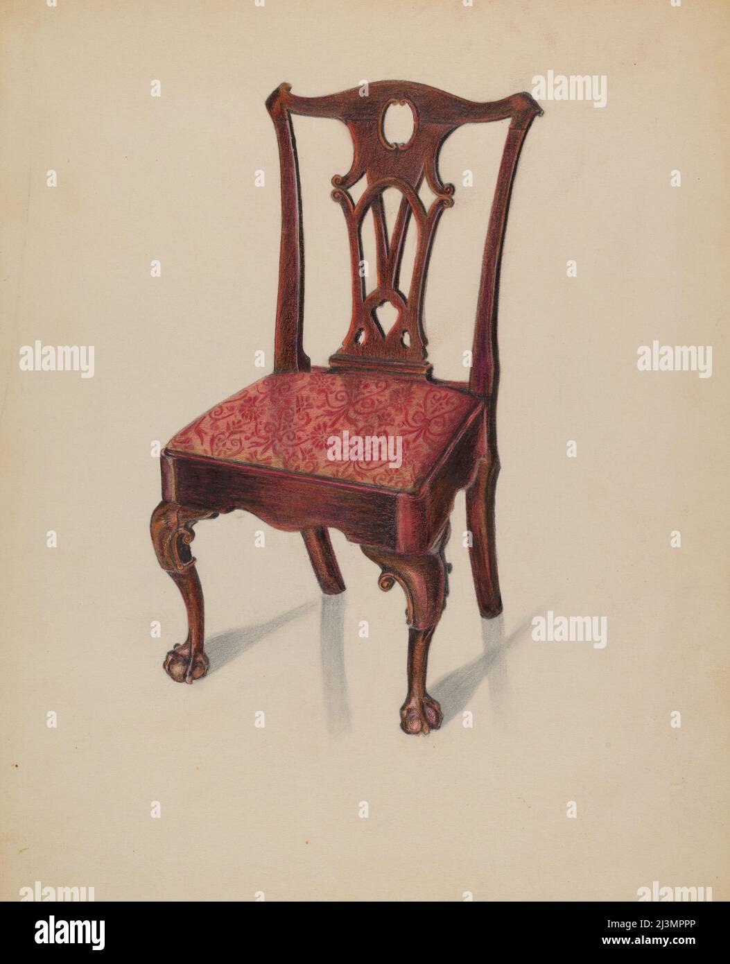 Red brocade chair hi-res stock photography and images - Alamy