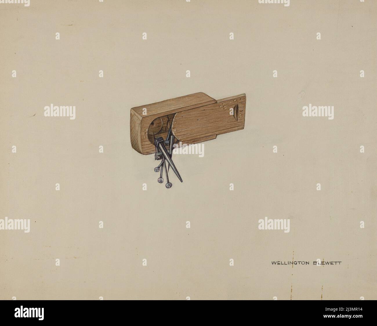 Box for Nails and Pins, 1937 Stock Photo - Alamy