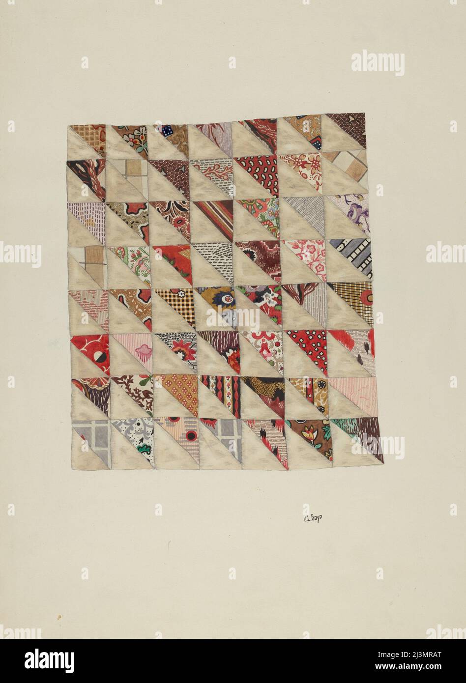 Piece of Calico Patchwork, 1935/1942 Stock Photo - Alamy