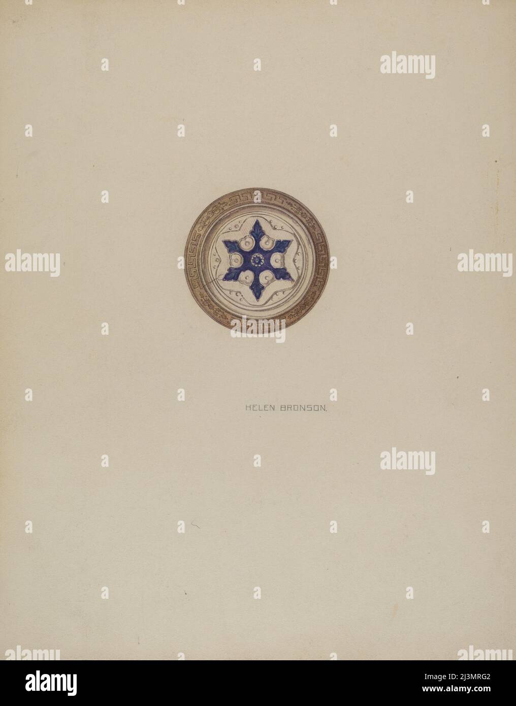 Mirror Support - Blue Six Point Star, c. 1941 Stock Photo - Alamy