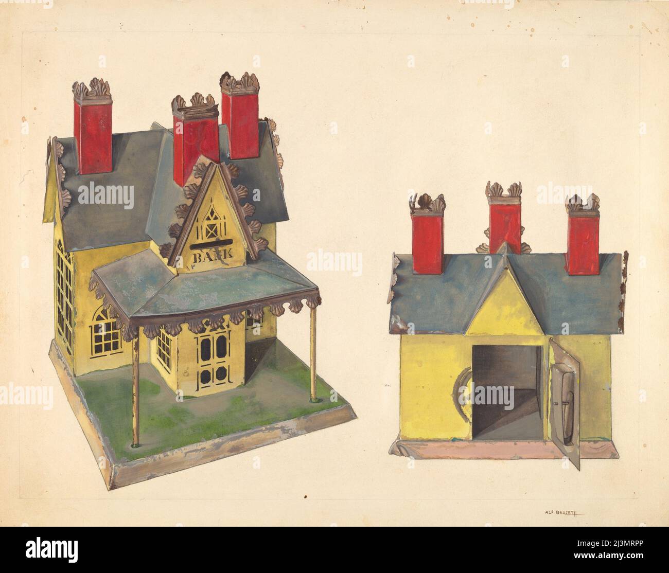 Toy Bank Building, c. 1938 Stock Photo - Alamy