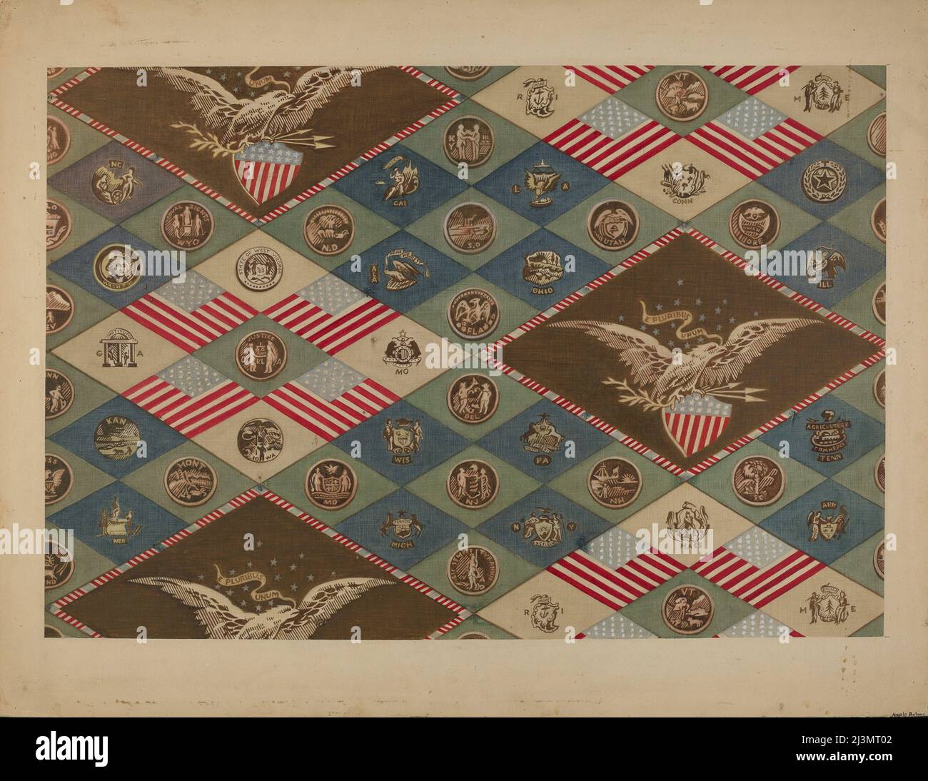 Textile (State Emblems), c. 1937 Stock Photo - Alamy