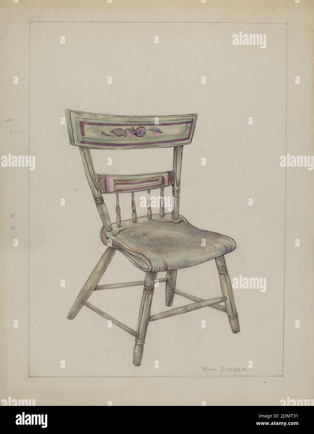 Pa. German Chair, c. 1940 Stock Photo - Alamy