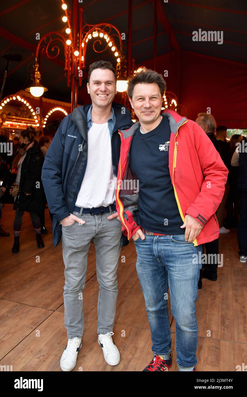Cologne, Germany. 07th Apr, 2022. Presenter Michael Imhoff, l-r, and ...