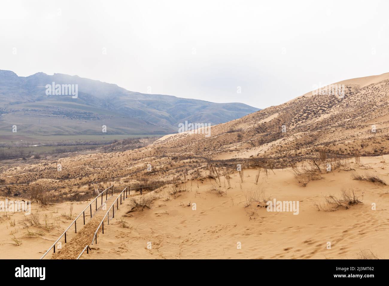 Sarykum dune. Dagestan, Russia. A unique sandy mountain in the Caucasus ...