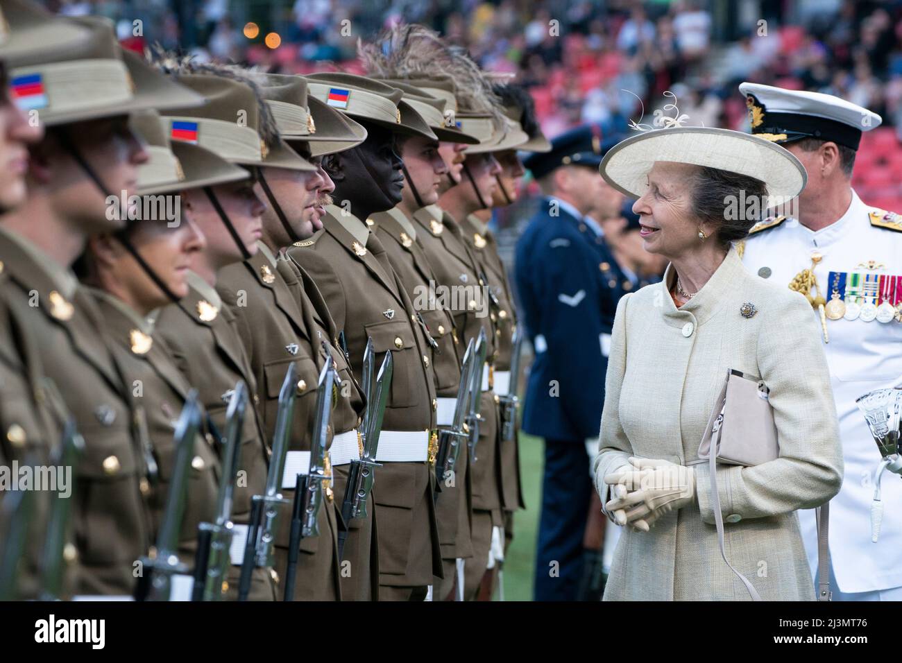 The Princess Royal inspects members of Australias Federation Guard ...