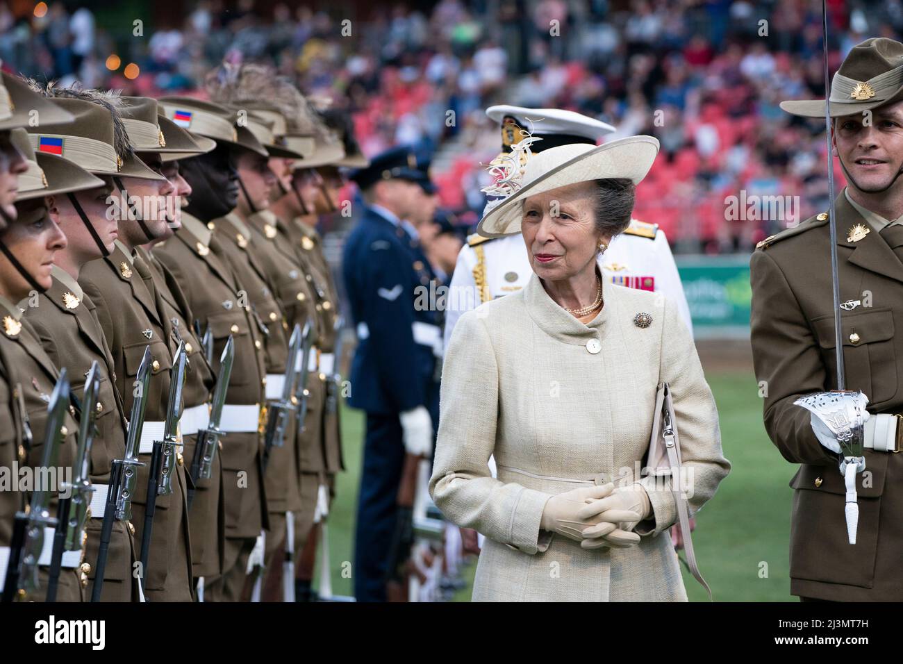 The Princess Royal inspects members of Australias Federation Guard ...